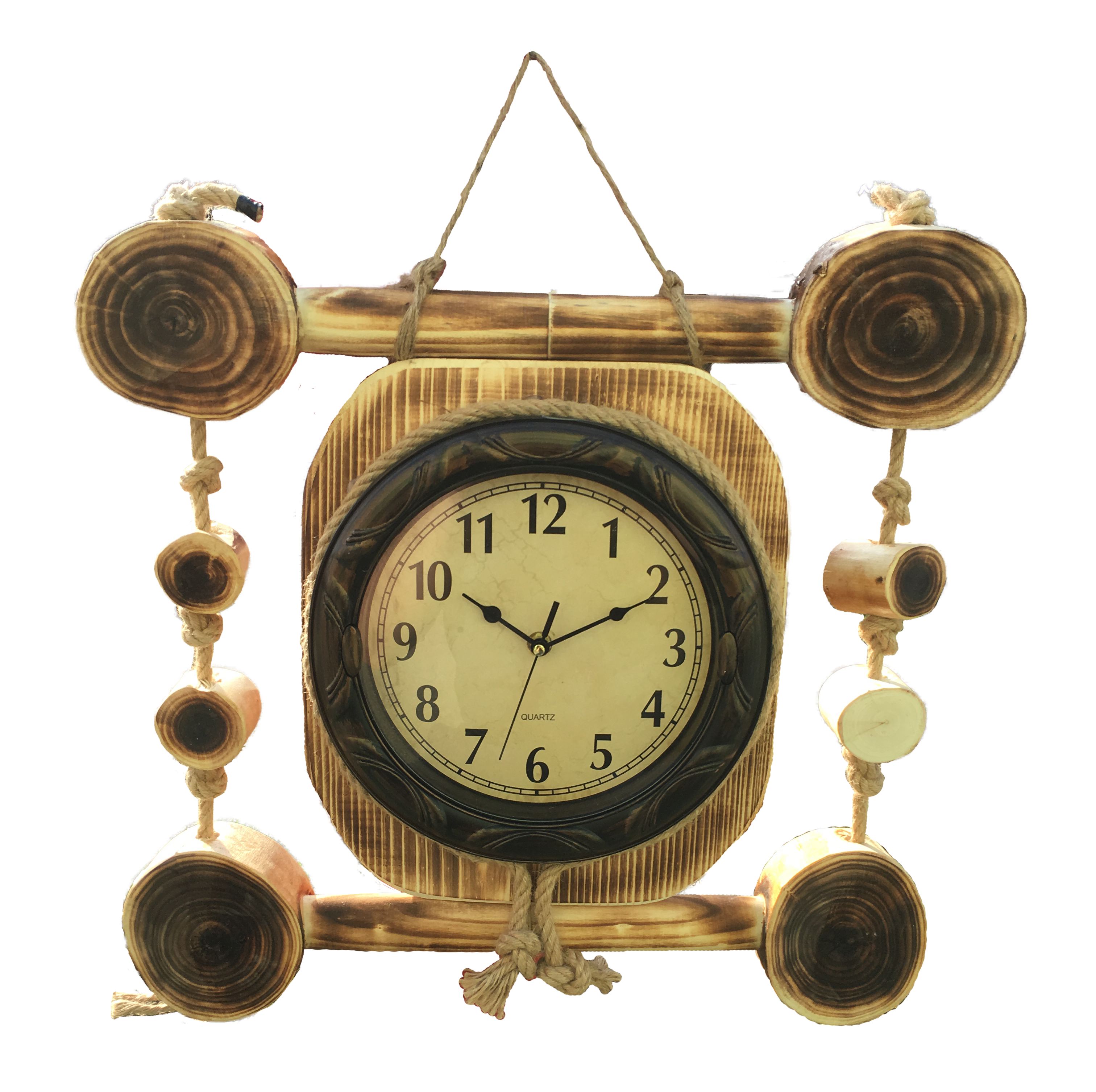 Ceas lemn decor, Masiv, 1xbaterii r6, de perete